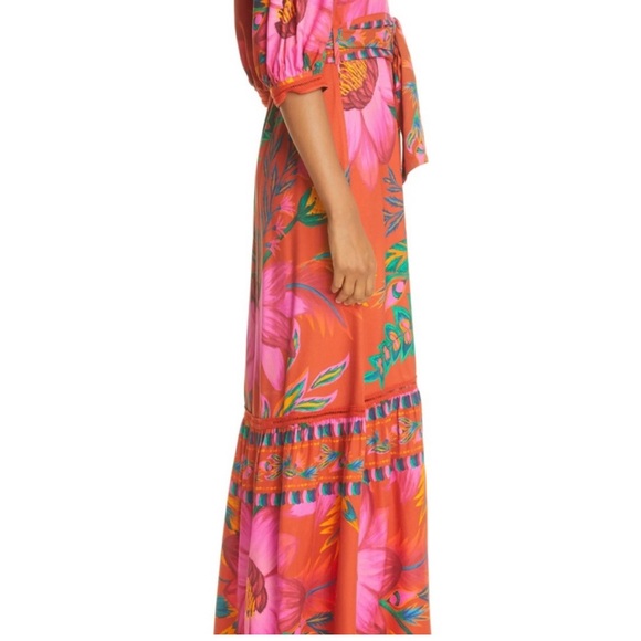 FARM Rio | Dresses | Farm Rio Floral Pink Maxi Dress | Poshmark